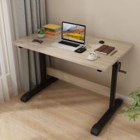China Manual Sit Standing Study Table for Adult White Wooden Modern Luxury CEO Office Desk for sale