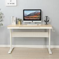 China Modern Office Furniture 600mm Manual Height Adjustable Table Hand Crank Standing Desk for sale