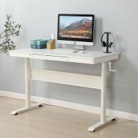 China Modern Office Furniture 600mm Manual Height Adjustable Table Hand Crank Standing Desk for sale