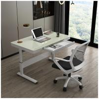 China Height Adjustable Manual Custom White Wooden Executive Director Office Desk Furniture for sale