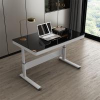 China Height Adjustable Manual Custom White Wooden Executive Director Office Desk Furniture for sale