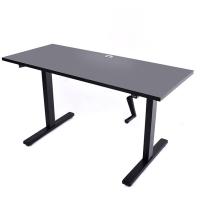 China Custom Black Wooden Manual Standing Desk Minimalist Classroom Book Table for Teachers for sale