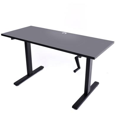 China Custom Black Wooden Manual Standing Desk Minimalist Classroom Book Table for Teachers for sale
