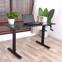 China Custom Black Wooden Manual Standing Desk Minimalist Classroom Book Table for Teachers for sale
