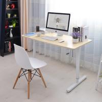 China Modern Design Brown Wooden Luxury CEO Office Desk Table for Adult Manual Sit Standing for sale