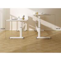 China Mail Packing Height Adjustable Children's White Wooden Sit Stand Desk for Home Office for sale