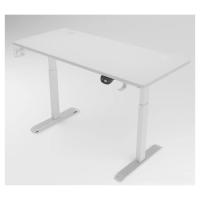 China Custom Hospital Office Black Metal Laptop Table with 900mm Electric Height Adjustment for sale