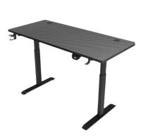 China Custom Black Metal Leisure Electric Up Lift Desk with 2 Stage and SPCC Steel/Iron Frame for sale