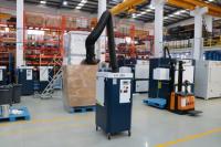 China Dust Collection Portable Welding Fume Extractor 1.5kW With PLC Control Panel for sale