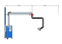 China Automatically Cleaning Mobile Fume Extractor Text Screen Operating for sale