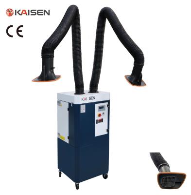 China Mobile Welding Dust Collector Two 3m Arm Automatic PLC Pulse Cleaning System for sale