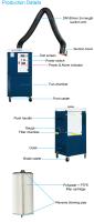 China 3M Suction Arm Mobile Fume Extractor Mobile Dust Extraction Units Automatically Cleaning for sale