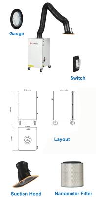 China Professional Portable Welding Smoke Eater , 750W Power Mobile Dust Extraction Units for sale