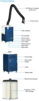 China Single Arm Portable Welding Extraction Unit For Industrial Dust Fume Smoke for sale