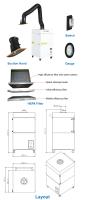 China Mobile Welding Industrial Fume Extractor KSJ-0.7B 220V 20㎡ Filtering Area for sale
