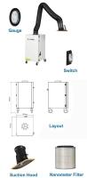 China 220V 50Hz Industrial Fume Extractor With Exhaust Arm 510 × 610 × 990mm for sale