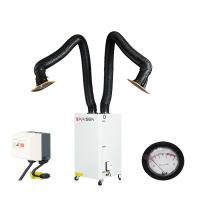China Double Arms Industrial Fume Extractor Air Filtration System With HEPA Filter Cartridge for sale