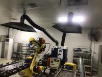 China Auto Cleaning Welding Mobile Fume Extractor For Two Welding Stations for sale