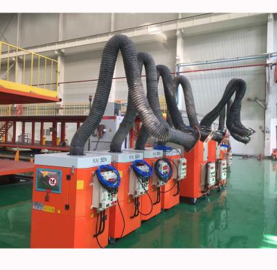 China ATEX Aluminum Alloy Mobile Fume Extractor 415V With DN 160mm Suction Arm for sale