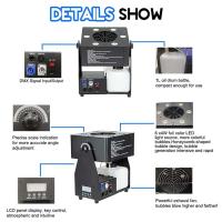 China Dual Bubble Blaster Machine 180 Degree Adjustable Angle 12m High Bubbles Quad Color LED Lights for Events for sale