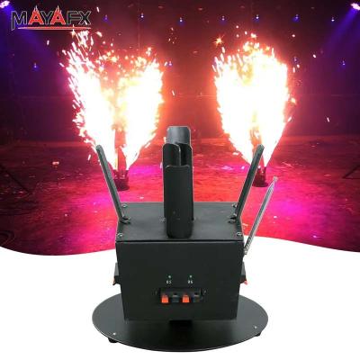 China Rotating Fireworks Console 6 Cold Firework Capacity 360 Degree Rotation Wireless Remote Control Professional Pyrotechnics for sale
