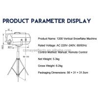 China Portable 500W Snowflake Machine 30sqm Coverage Remote Control Stand for Indoor Outdoor Events for sale