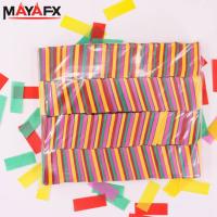 China MAYAFX 17mm x 55mm Flameproof Non-toxic Confetti Paper for Wedding Party Confetti Machine Colorful Tissue for sale