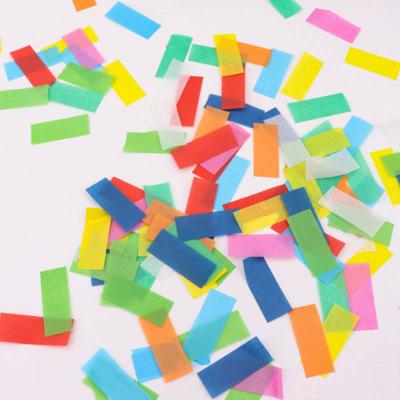 China MAYAFX 17mm x 55mm Flameproof Non-toxic Confetti Paper for Wedding Party Confetti Machine Colorful Tissue for sale