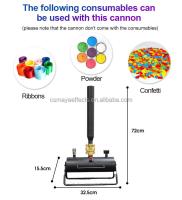 China CE Certified High Altitude 6-8M Confetti Powder Cannon Metal Body DMX Control for Stadium & Festival Tours for sale