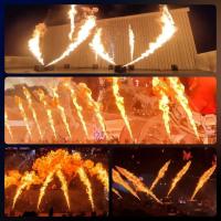 China Moving Head Stage Fire Flame Machine Waterproof DMX512 Control 380W Flame Thrower for Preformerance DJ Stage for sale