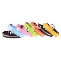 China Luminous Pet Collar Anti Loss Polyester LED Glowing Dog Collar Feature Lights for sale