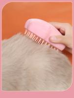 China Silicone Pet Comb Brush Grooming Tools Cat Grooming Comb With Steam For Hair Cleaning for sale