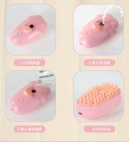 China Silicone Pet Comb Brush Grooming Tools Cat Grooming Comb With Steam For Hair Cleaning for sale