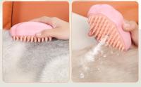 China Silicone Pet Comb Brush Grooming Tools Cat Grooming Comb With Steam For Hair Cleaning for sale