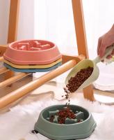 China Anti Slip Anti Choke Feeding Bowl Eco Friendly PP Plastic Dog Slow Feeder Bowl for sale