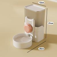 China Automatic Pet Cage Hanging Water Dispenser Feeder Double Bowl For Cat And Dog for sale