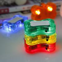 China Silicone Luminous Pet Tag Anti Loss Dog Bone Tag LED Flashing Dog Collar Tag for sale