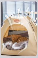 China Detachable Canvas Pet Beds Animals Bed Tent Camping Dog Tent House Kennel for sale
