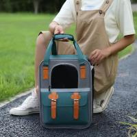 China Transparent Oxford Pet Carrier Bag Breathable Travel Pet Cat Dog Carrier Bag Backpack for sale