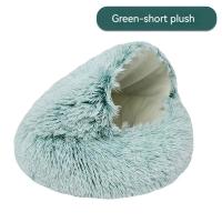 China Semi Closed Comfortable Pet Beds Plush Fluffy Cat Bed Nest Easy To Clean for sale