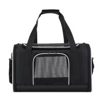 China Canvas Polyester Outing Foldable Dog Backpack Travel Cat Carrier Shoulder Bag for sale