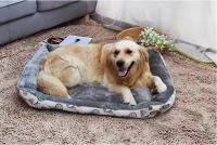 China Textured Wave Pet Sofa Bed Hand Wash Rectangle Large Dog Nest for sale