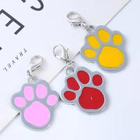 China Stainless Steel Pet Tag Paw Shape Dog Identity Tags Collar Accessory Pendant for sale