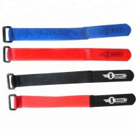 China Nylon Hook And Loop Cable Strap Reusable Self Gripping Strap With Plastic Buckle for sale