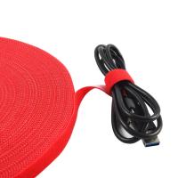 China Double Side Self Locking Nylon Hook Loop Band Colorful Back To Back Cable Tie for sale