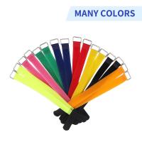 China Reusable Nylon Hook Loop Band Adjustable Fastening Cable Tie Wraps With Metal Buckle for sale