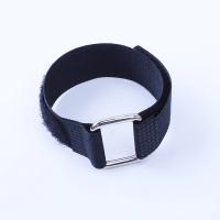 China Reusable Nylon Hook Loop Band Adjustable Fastening Cable Tie Wraps With Metal Buckle for sale