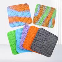 China BPA Free Suction Cup Pet Bowls Silicone Non Slip Slow Feeding Cat Dog Pet Licking Mat for sale