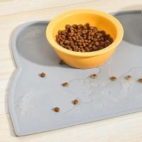 China Waterproof Silicone Pet Feeding Mat Floor Non Skid Pet Feeding Placemat For Cat Dog for sale