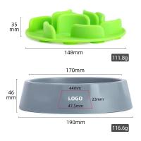 China Foldable Silicone Pet Food And Water Bowl Collapsible Travel Slow Feeder Dog Bowl for sale